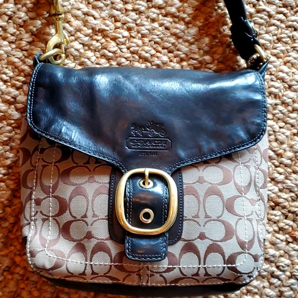 Coach | Bags | Coach Bleecker 65th Anniversary Jaquared Canvas Leather ...